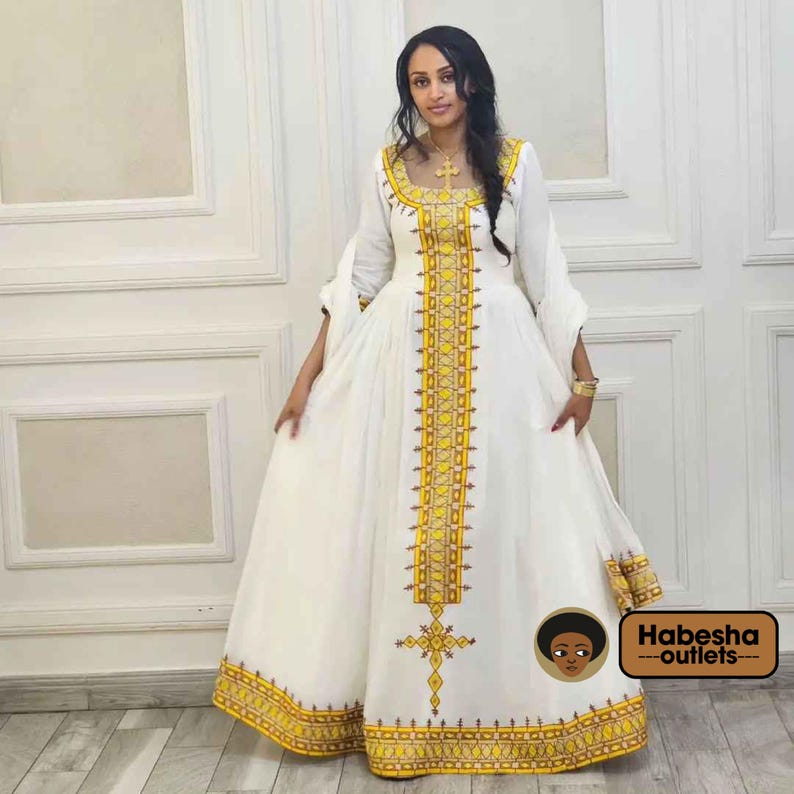 Elegant Modern Habesha Dress – Stylish Ethiopian Zuria, Traditional ...