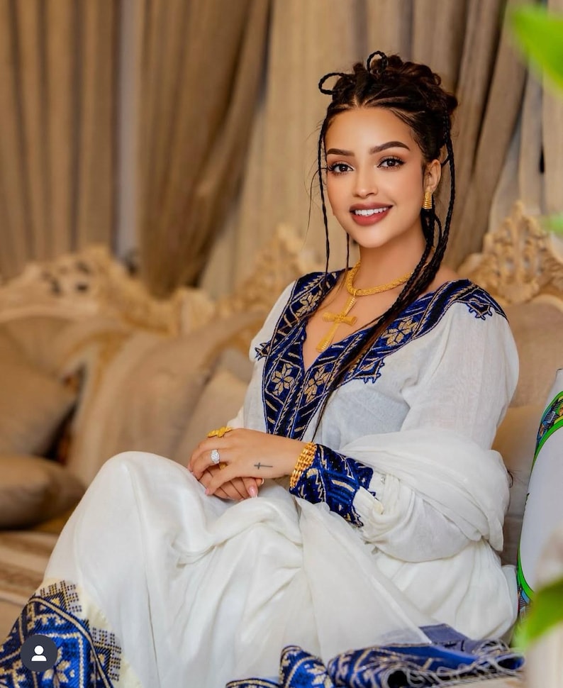 Ethiopian Zuria Dress: Traditional Habesha Kemis, Elegant Cultural ...