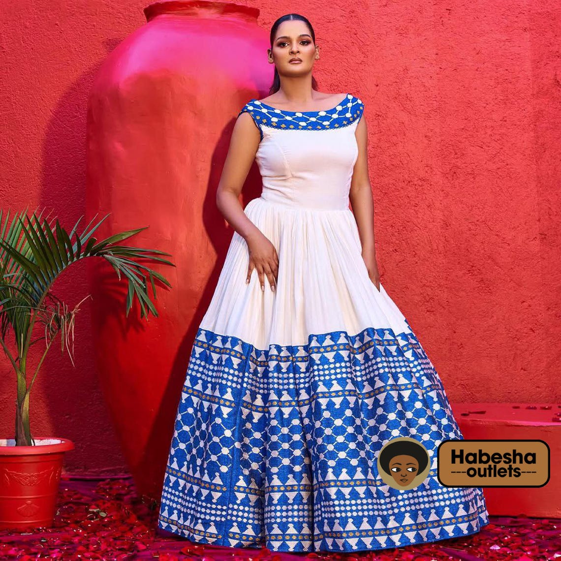 Elegant Ethiopian Habesha Dress | Traditional Kemis Zuria | Authentic ...