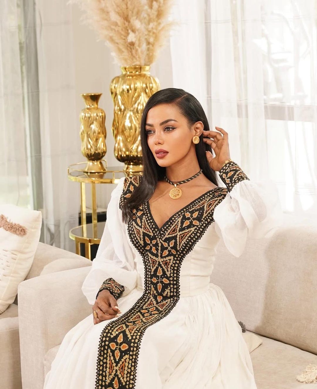 Modern Habesha Kemis Dress: Ethiopian Zuria Cultural Dress - Etsy