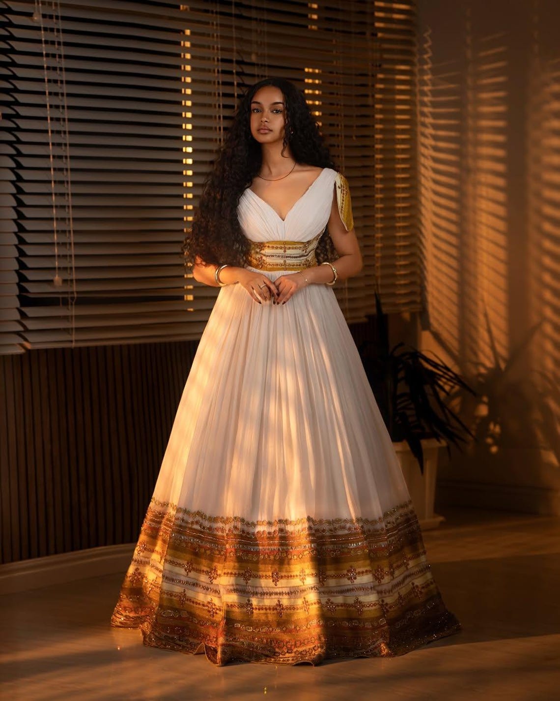 Ethiopia Cultural Dress – Wedding Habesha Dress With Bold Handwoven ...