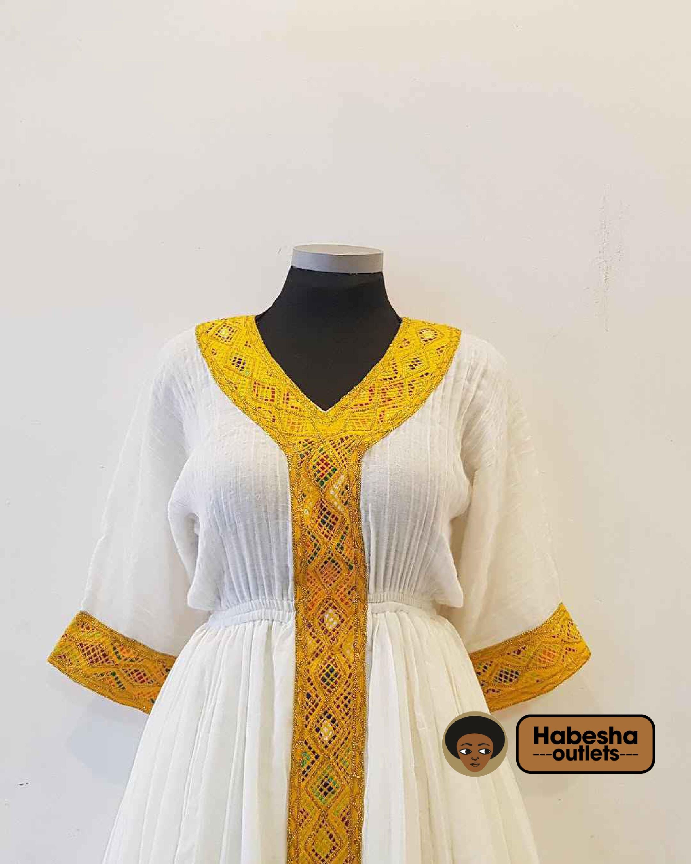 Elegant Ethiopian & Eritrean Habesha Dress | Traditional Handwoven ...