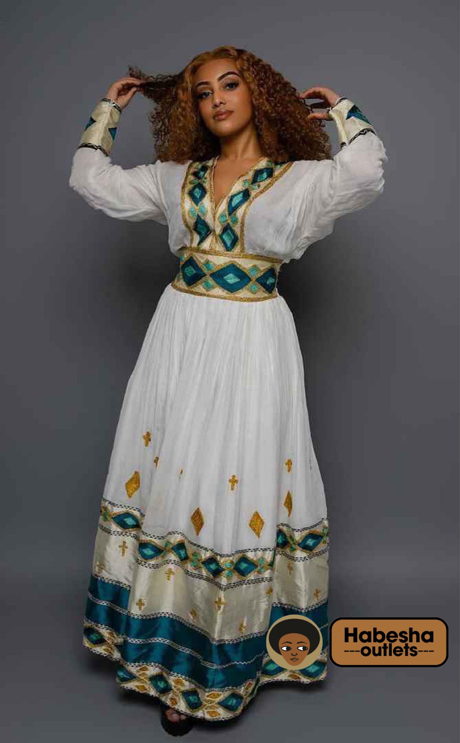 Elegant Ethiopian & Eritrean Habesha Dress | Traditional Handwoven ...