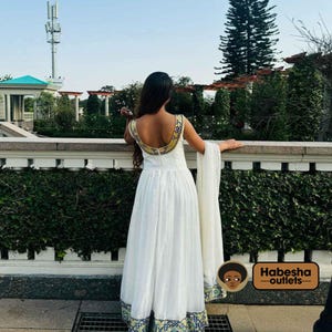 Elegant Ethiopian & Eritrean Habesha Dress | Traditional Handwoven ...