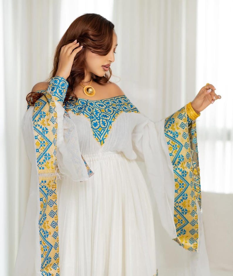 Modern Habesha Dress: Traditional Ethiopian Zuria Kemis - Etsy