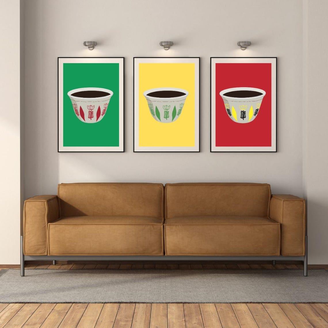 Habesha Coffee Cup Illustration Set: Ethiopian Eritrean Art (digital ...