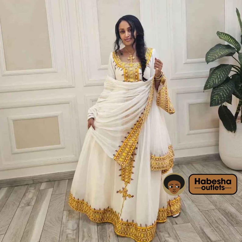 Elegant Modern Habesha Dress – Stylish Ethiopian Zuria, Traditional ...