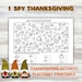 I Spy Thanksgiving Coloring Page: Kids Activity Placemat (digital ...