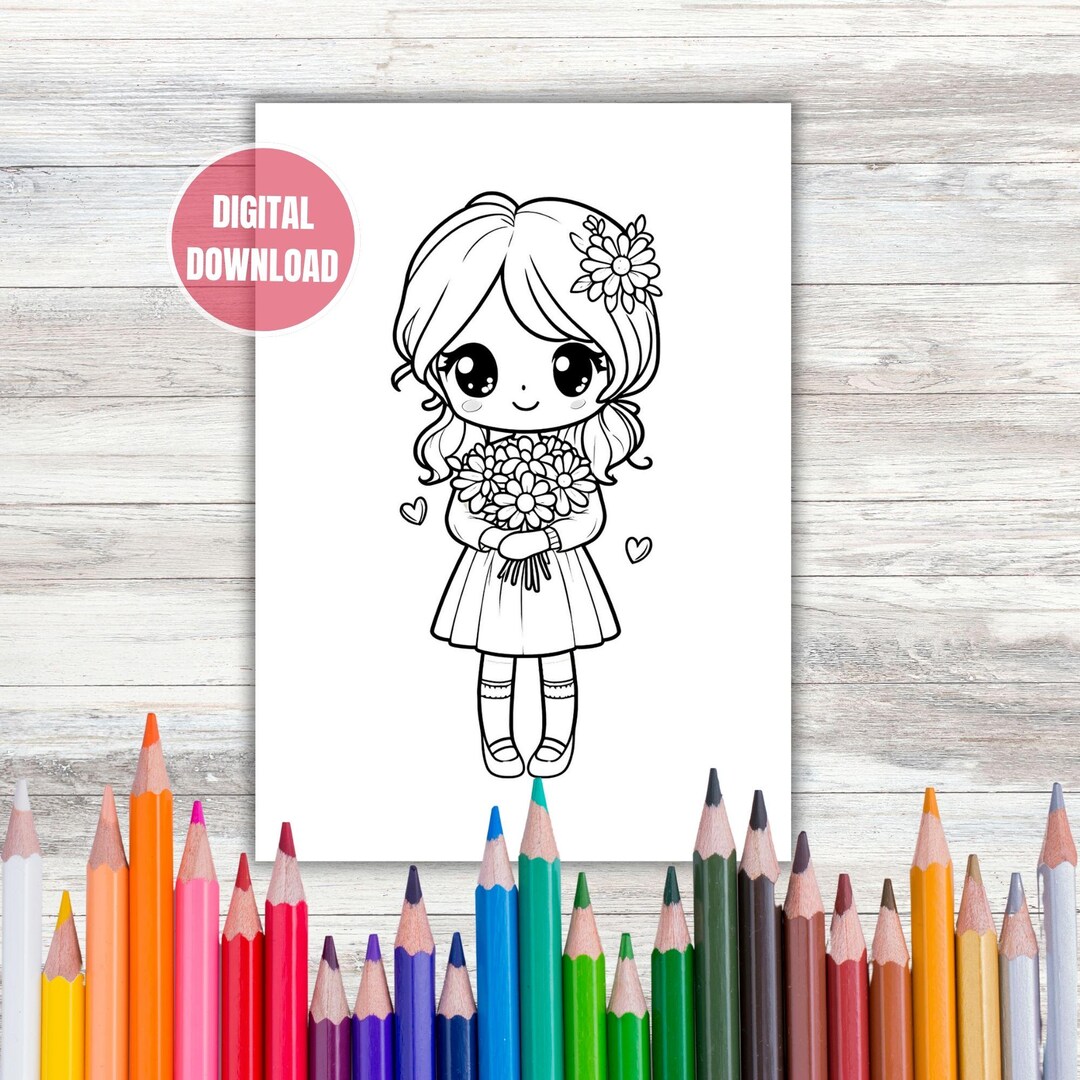 Mother's Day Coloring Activity for Kids, 20 Fun Pages, Instant Download ...