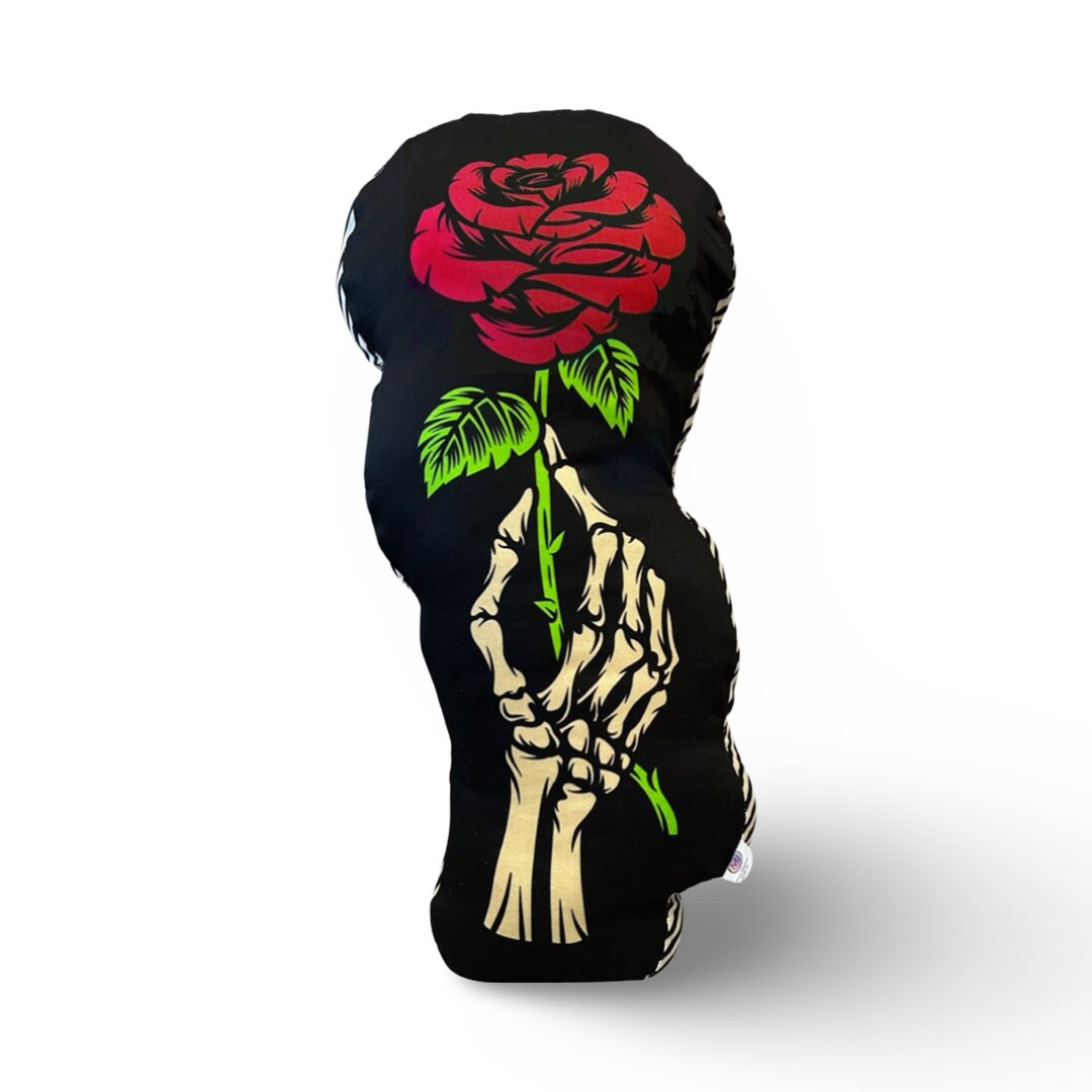 20 Skeleton Rose Pillow. Skeleton Hand Holding RED Rose. Halloween ...