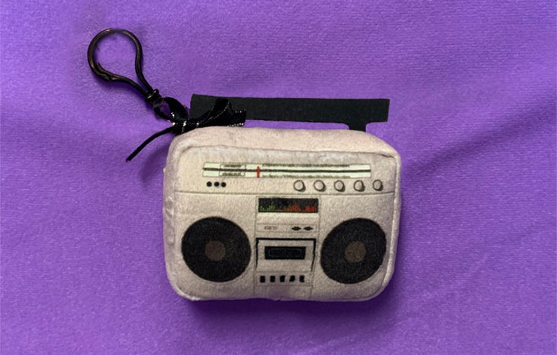 Boombox Radio Music Themed Plush Backpack Clip. Holiday Gift. - Etsy