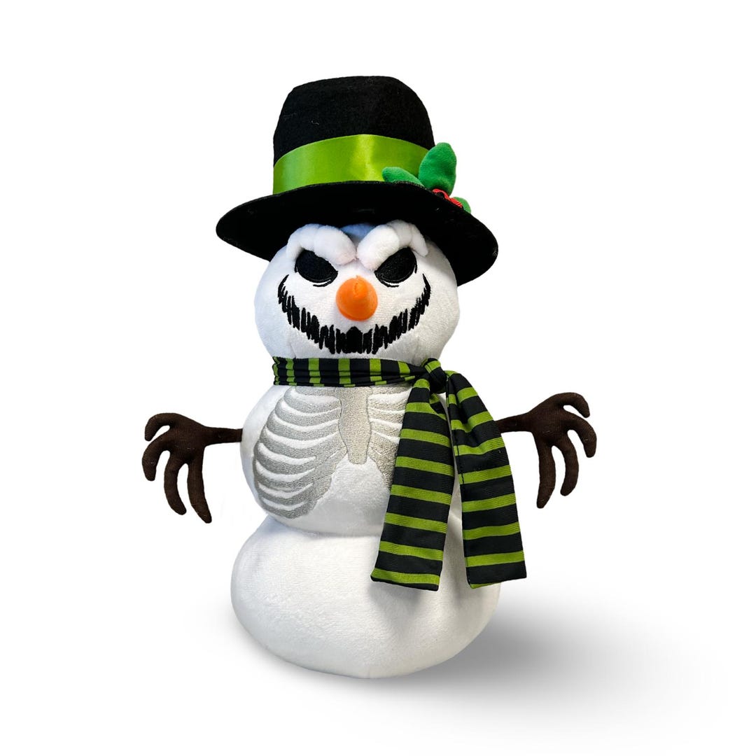 Scary Snowman 16” Plush Shaped Pillow. Creepmas Spooky Christmas ...