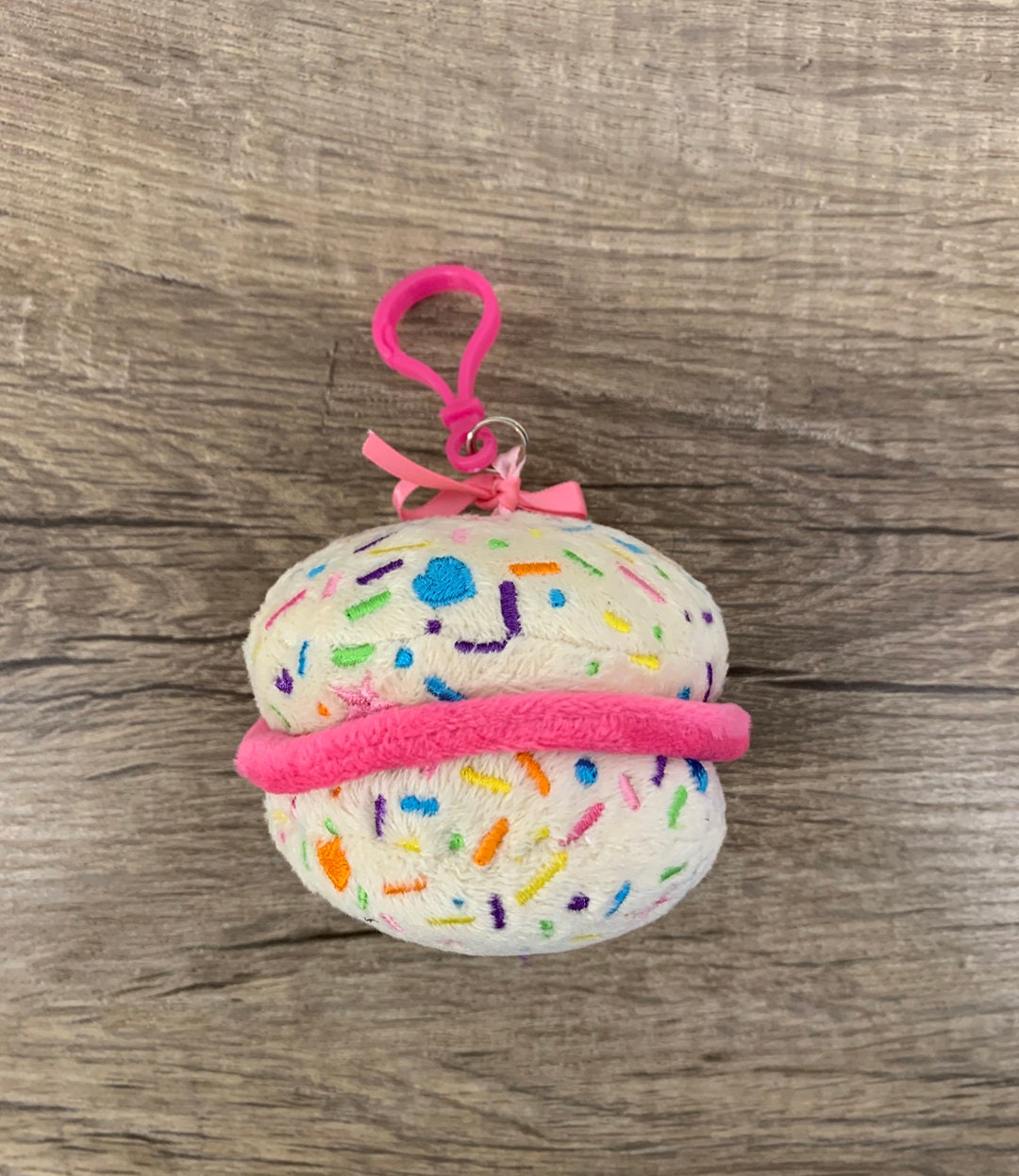 Colorful Macaron Plush Backpack Clip. Dessert Pastry Plush. Christmas ...