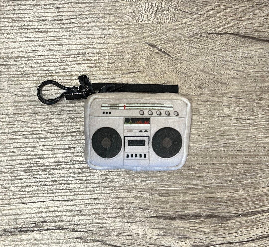 Boombox Radio Music Themed Plush Backpack Clip. Holiday Gift. Free ...