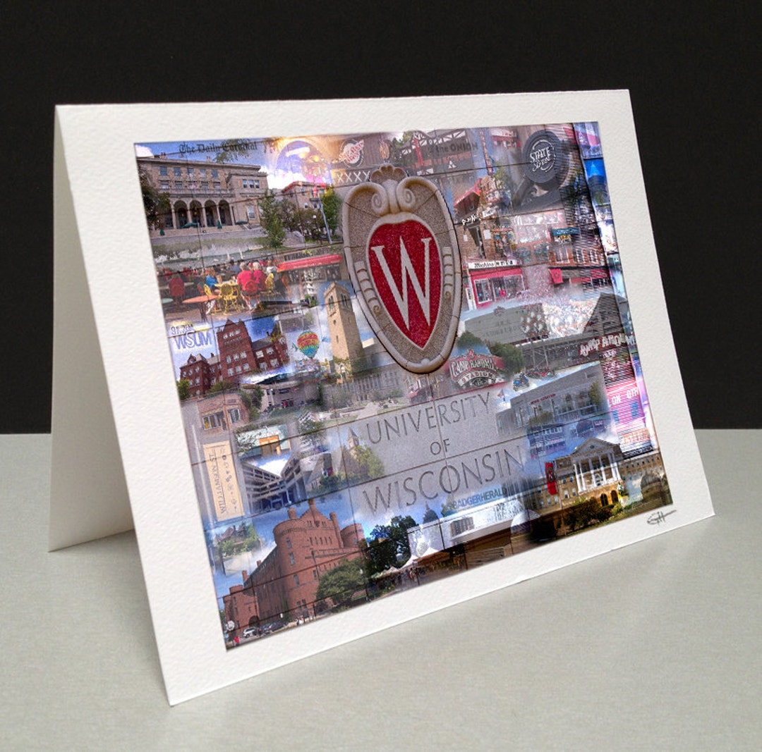 University of Wisconsin-madison 5 X 7 Greeting Card - Etsy