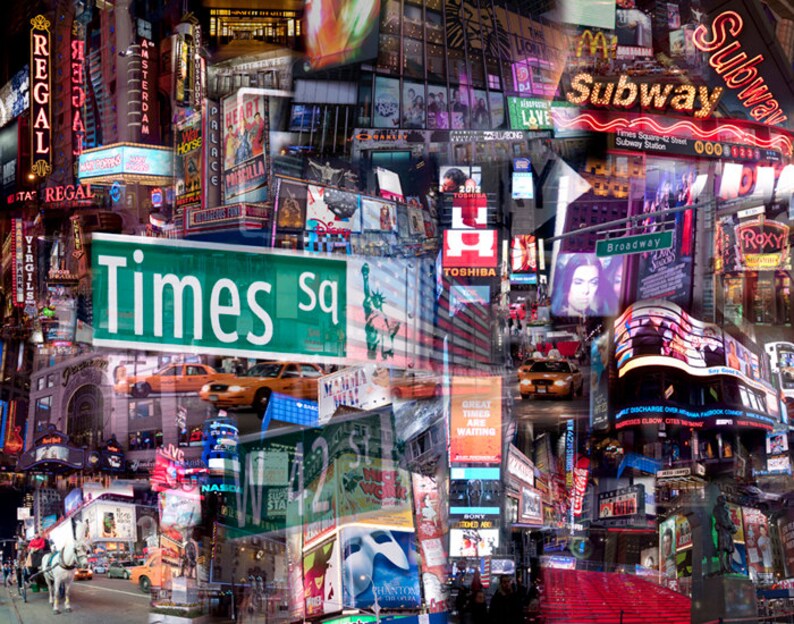 Times Square New York Canvas - "the Crossroads of the World" - Etsy