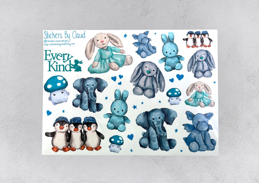Sticker Sheet 'blue Every Kind' | Journal Stickers, Calendar, Planner ...