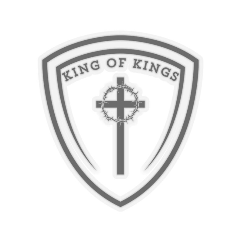 King of Kings Cross & Shield Sticker - Etsy