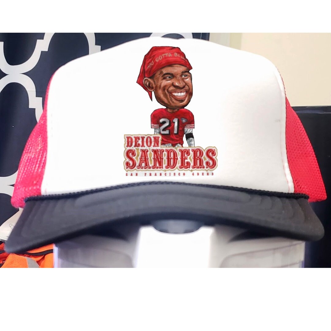 Retro Deion Sanders San Francisco 49ers Snapback Trucker Cap Hat - Etsy