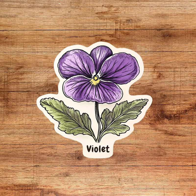 Violet Flower Decal - Etsy