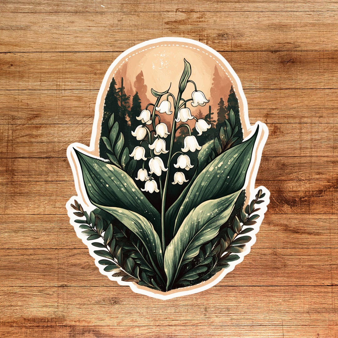 Enchanting Lily of the Valley Sticker Forest Inspired Floral Vinyl ...