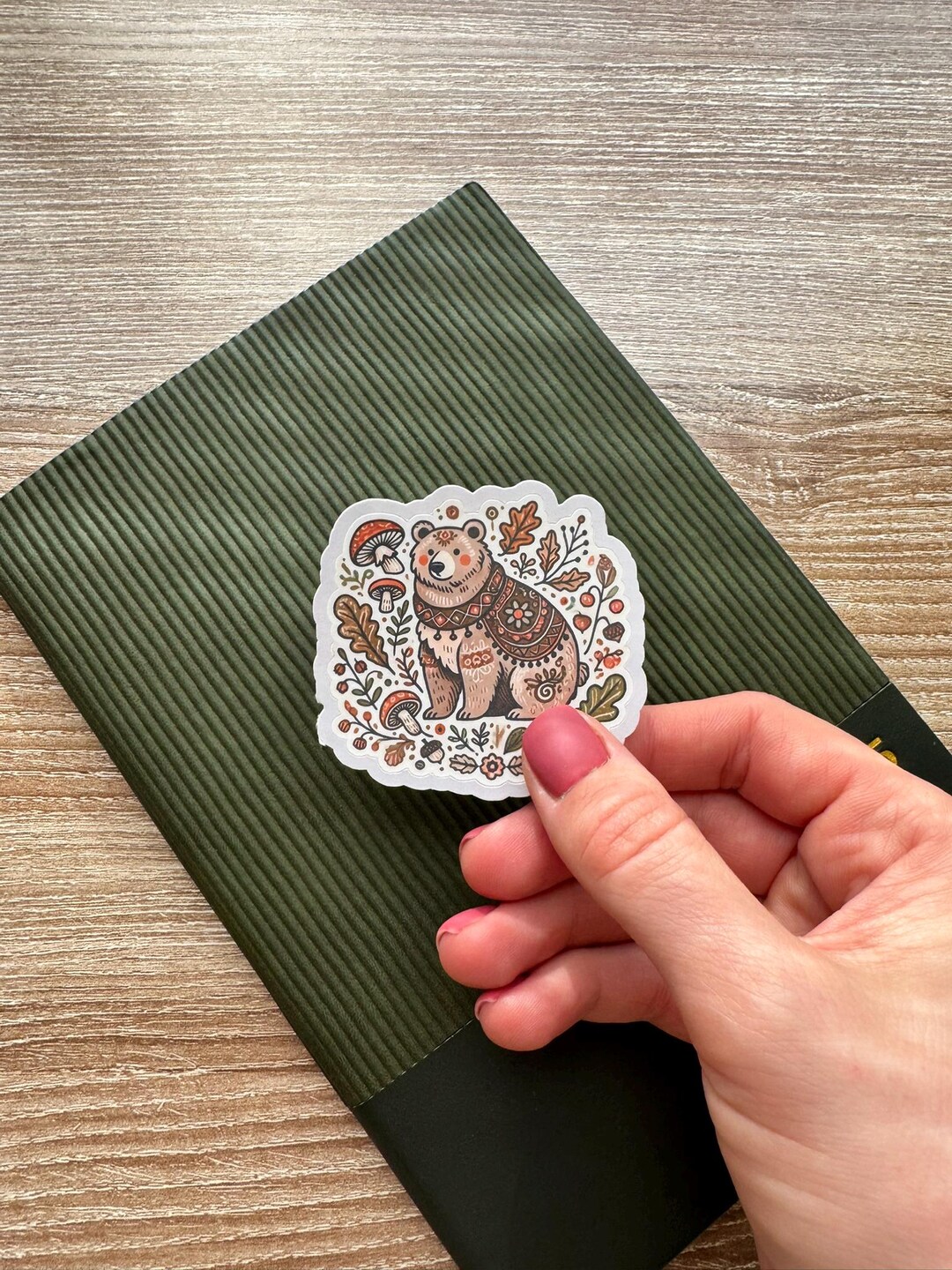 Easy to Peel Big Vinyl Sticker Bear - Etsy