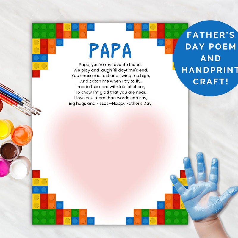 Printable Papa Poem - Etsy