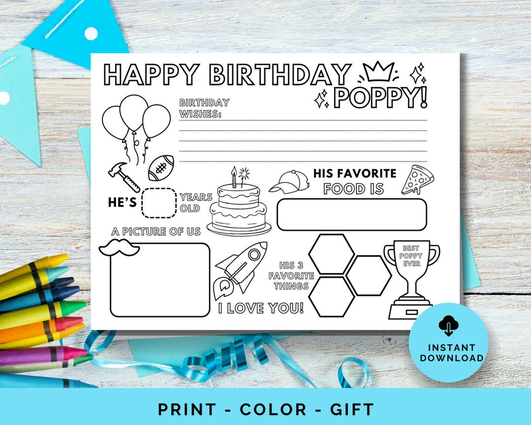 Poppy Birthday Card, Birthday Card for Poppy, Happy Birthday Poppy ...