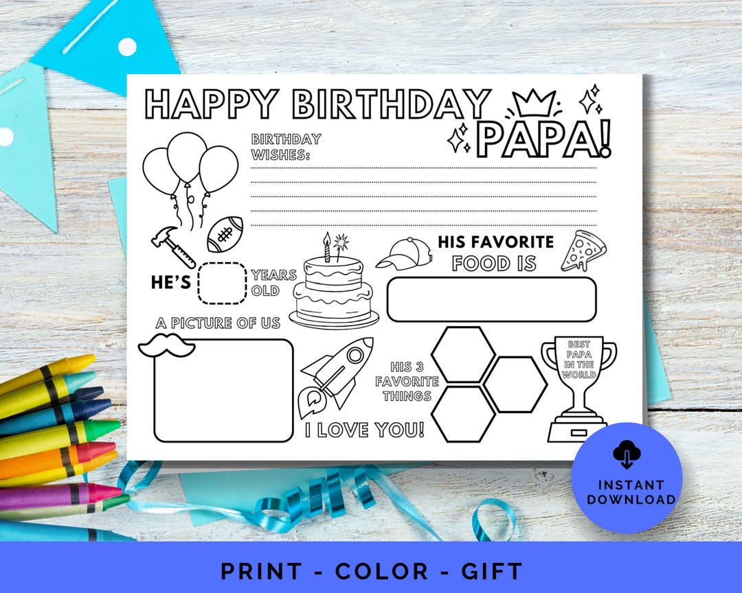 Papa Birthday Card, Birthday Card for Papa, Happy Birthday Papa ...