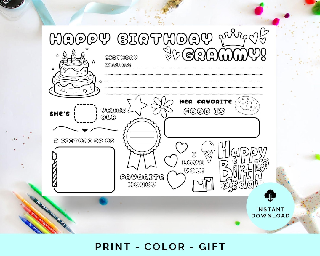 Grammy Birthday Card, Birthday Card for Grammy, Happy Birthday Grammy ...