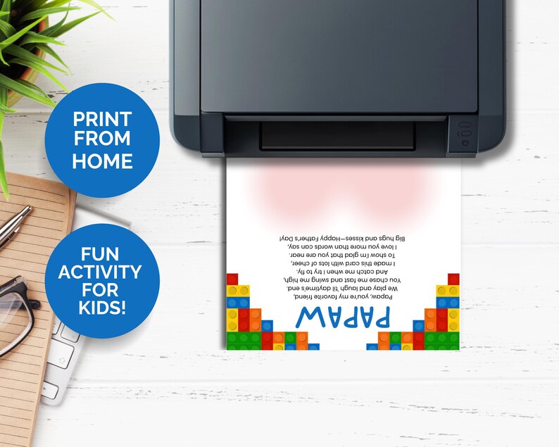 Papaw Father's Day Poem Handprint Card Father's Day Card for Papaw ...