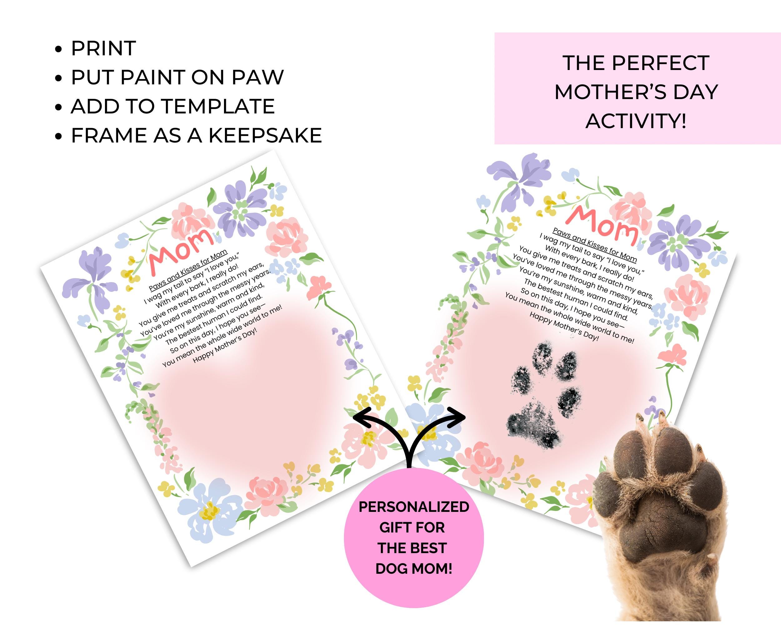 Dog Mom Mother's Day Card Poem for Dog Mom Keepsake Gift for Mother's ...
