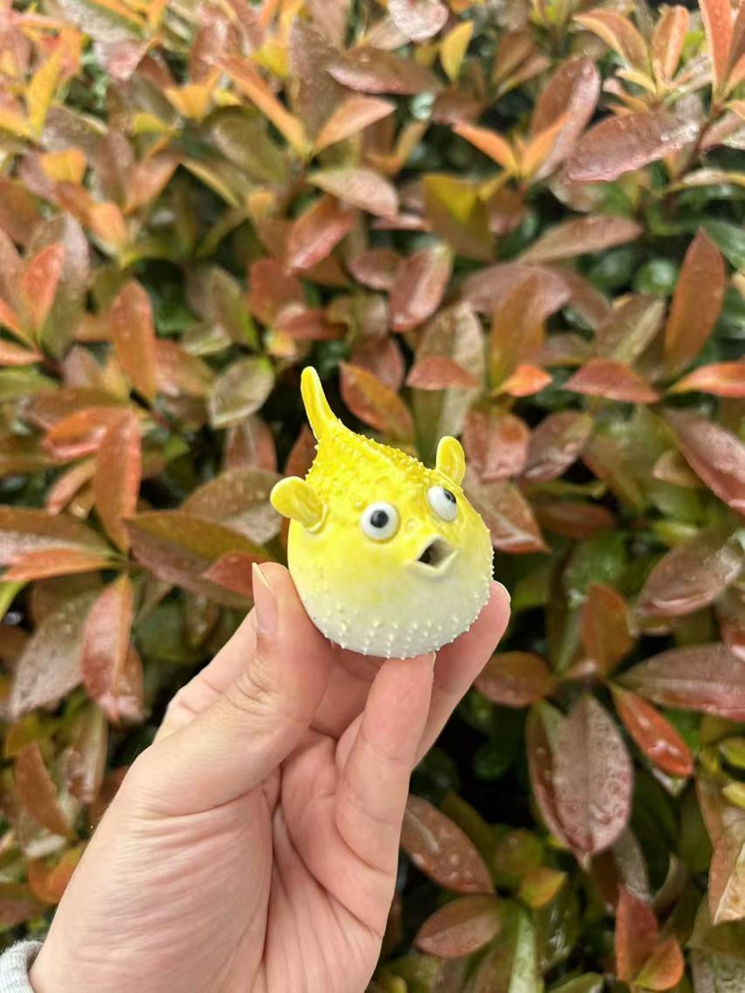 Ceramic Cute Yellow Puffer Fish Tea Pet, Kung Fu Tea Set, Ceramic Table ...