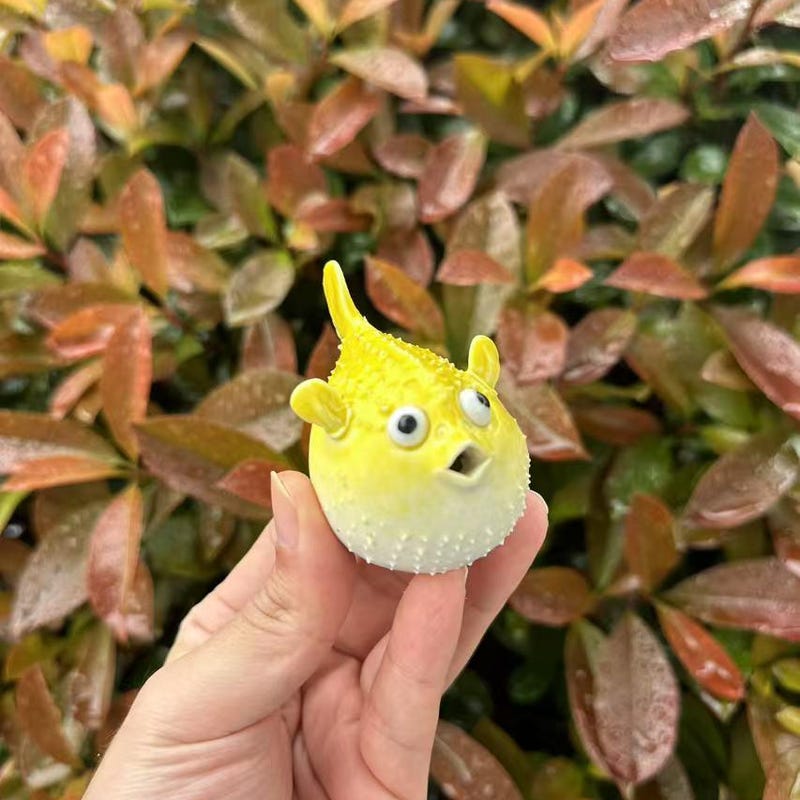 Ceramic Puffer Fish - Etsy