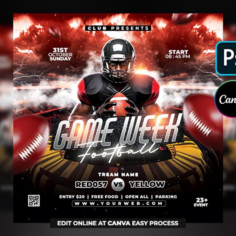 Game Day Football Program - Etsy