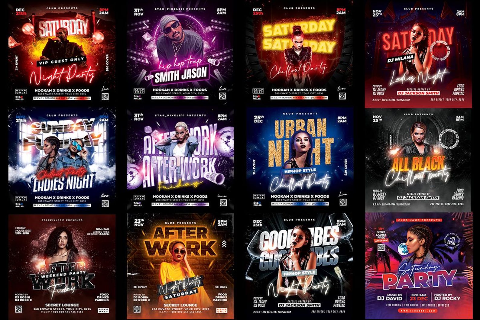 70 PSD Flyers Template Bundle | Party Flyers | Club Flyers Templates ...