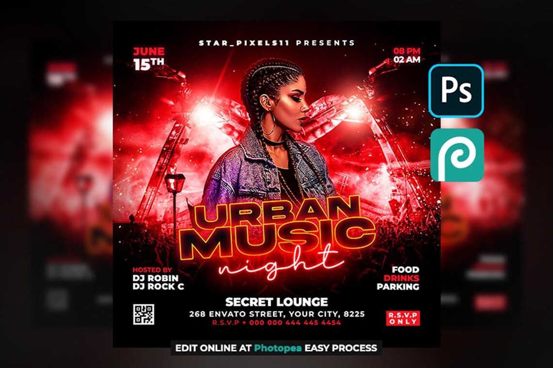 Party Flyers Bundle, Club Flyer Bundle, Editable Night Club Flyers ...
