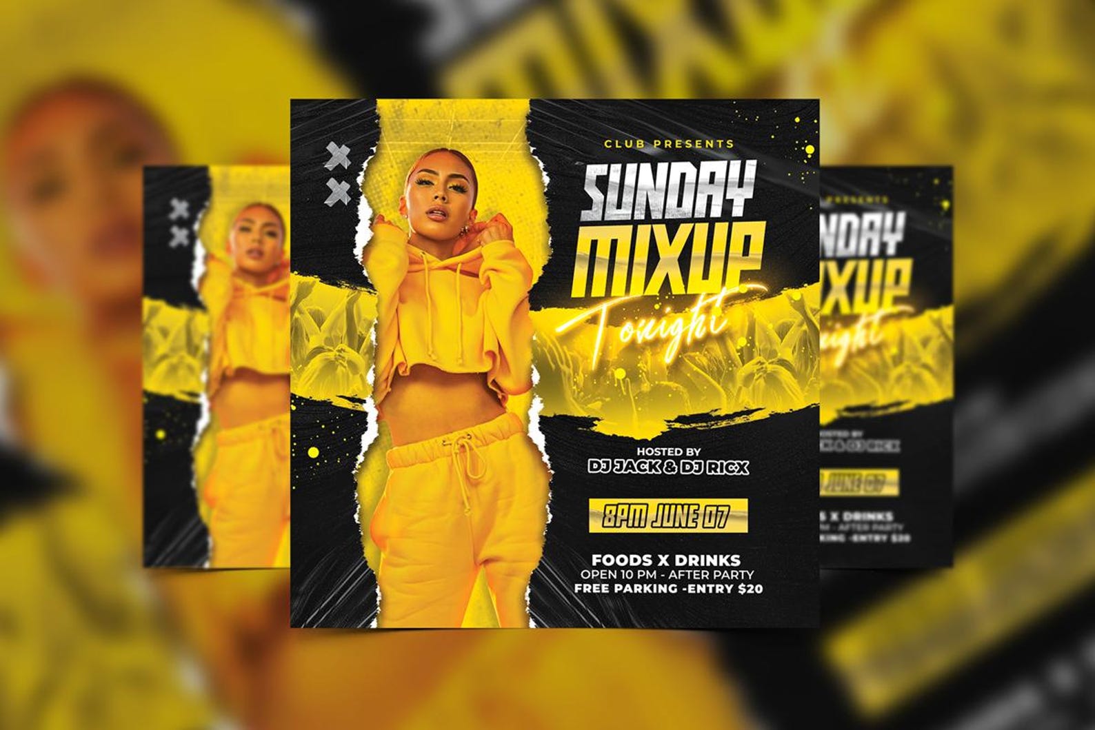 Editable Party Flyers Template, PSD Flyers, Club Flyers Templates ...