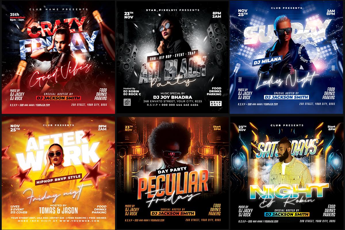 70 PSD Flyers Template Bundle | Party Flyers | Club Flyers Templates ...