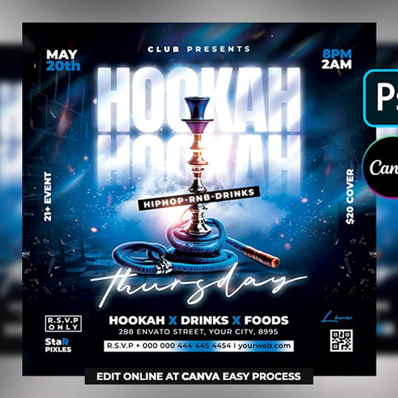 Club Flyers Hookah - Etsy