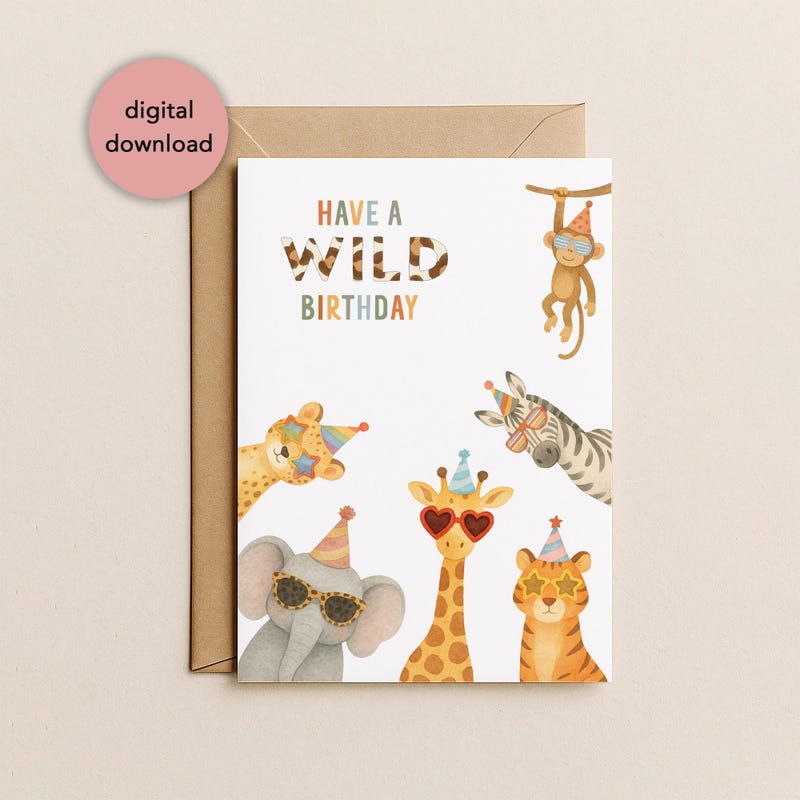Wild Birthday Card - Etsy
