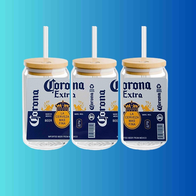 Corona Extra Acrylic Plastic or Glass Cup, Acrylic 16oz Reusable Coffee ...
