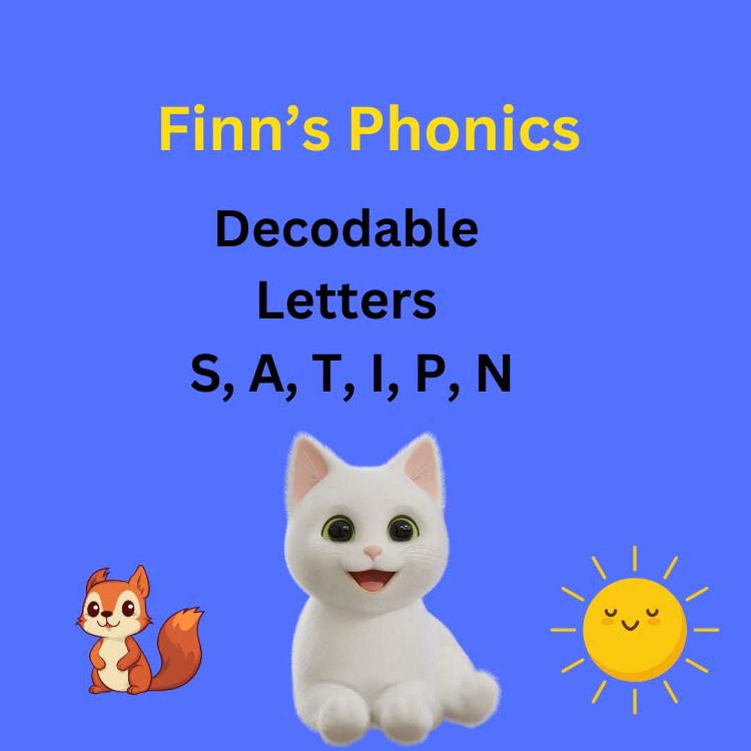Finn's Phonics Decodables Group #1 ( S A T I P N) - Etsy