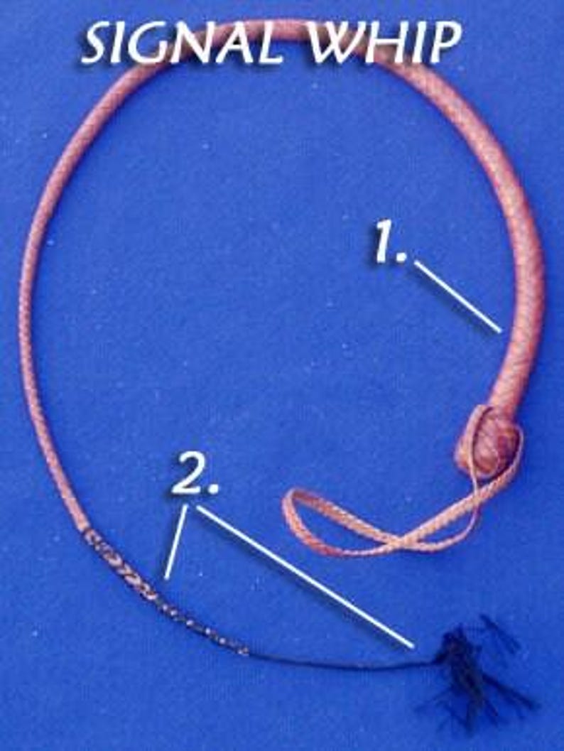 Leather Mini Signal Whip Dual: Professional Quality, 31-inch Tail - Etsy