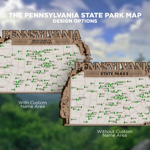 Pennsylvania State Park Map, Personalized Pennsylvania Travel Tracker ...