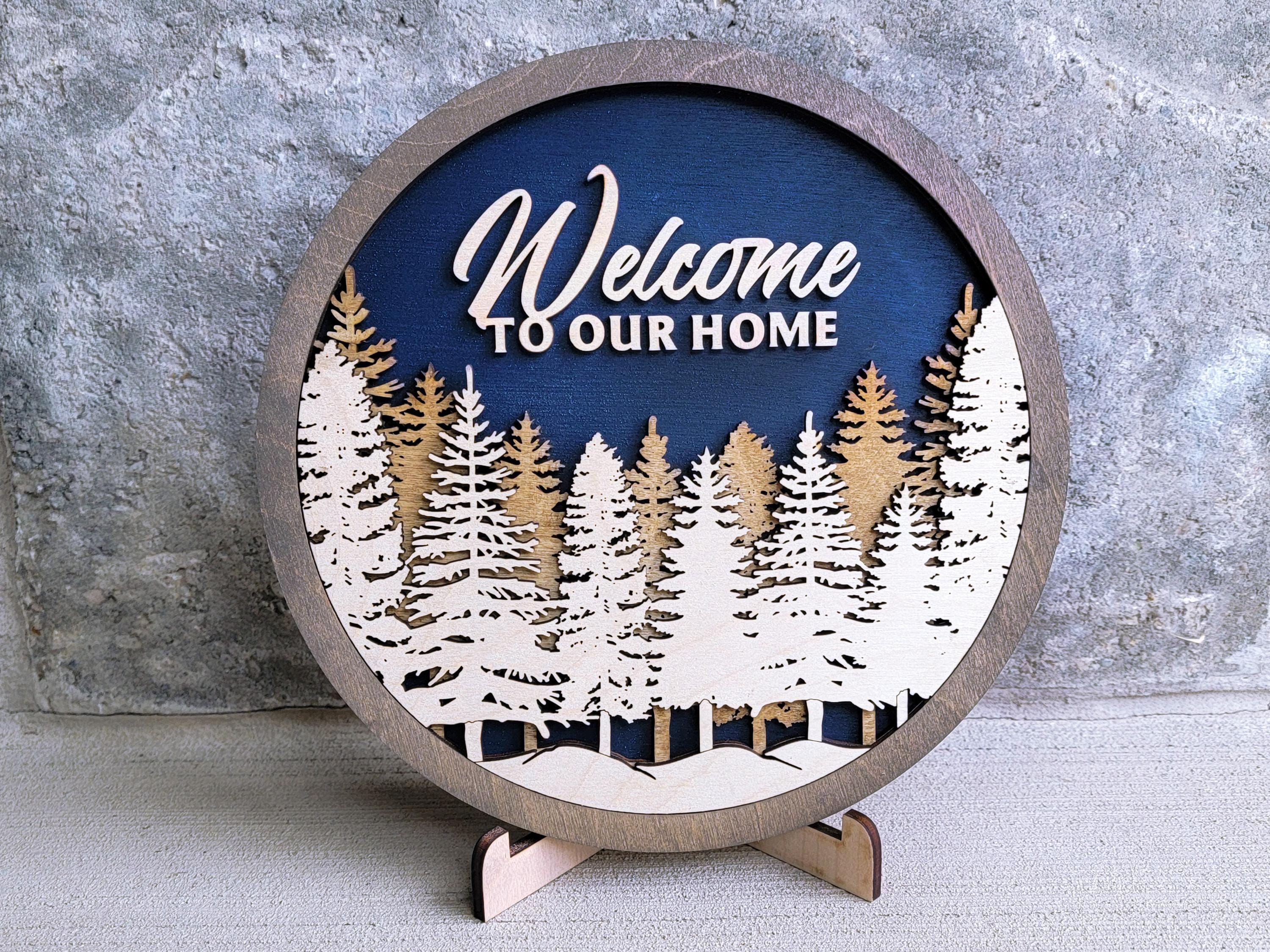 Rustic Woodland Animal Signs, Personalized Wooden Signs, Wall Art for ...