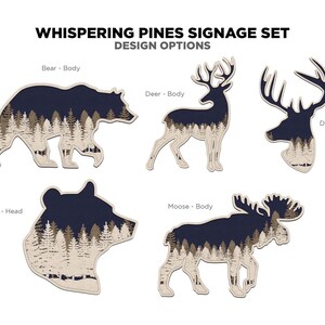 Rustic Woodland Animal Signs, Personalized Wooden Signs, Wall Art for ...