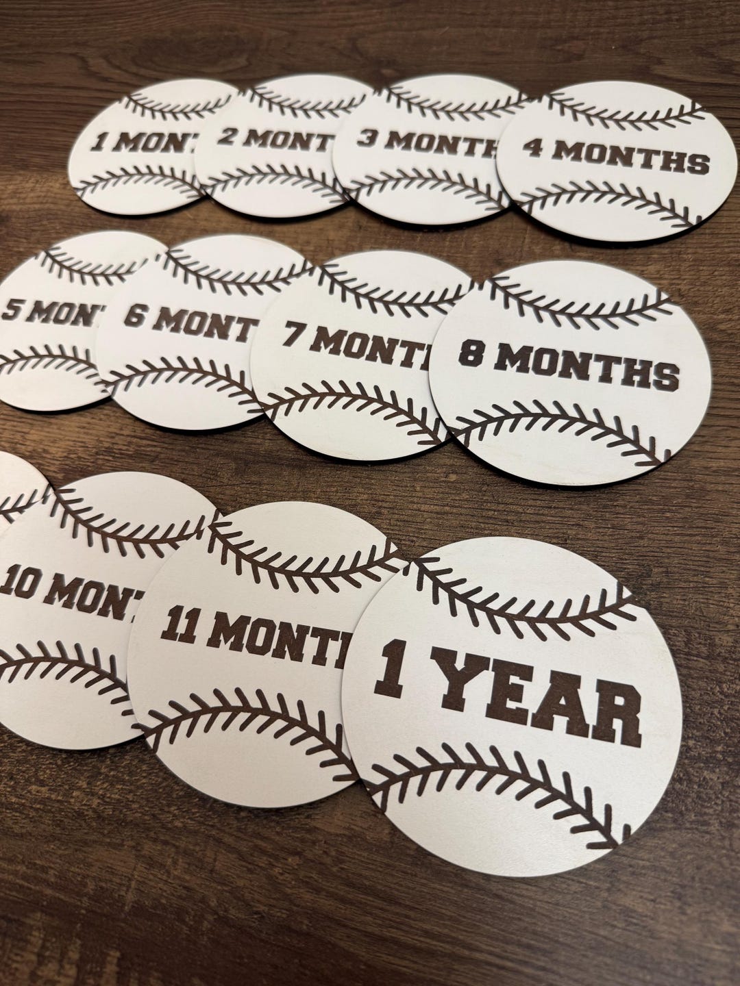 Baseball Monthly Milestone Markers for Baby Boy, Custom Opening Day ...