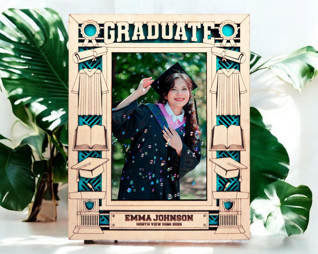 Personalized Graduation Picture Frame, Custom Wooden Graduation Gift ...