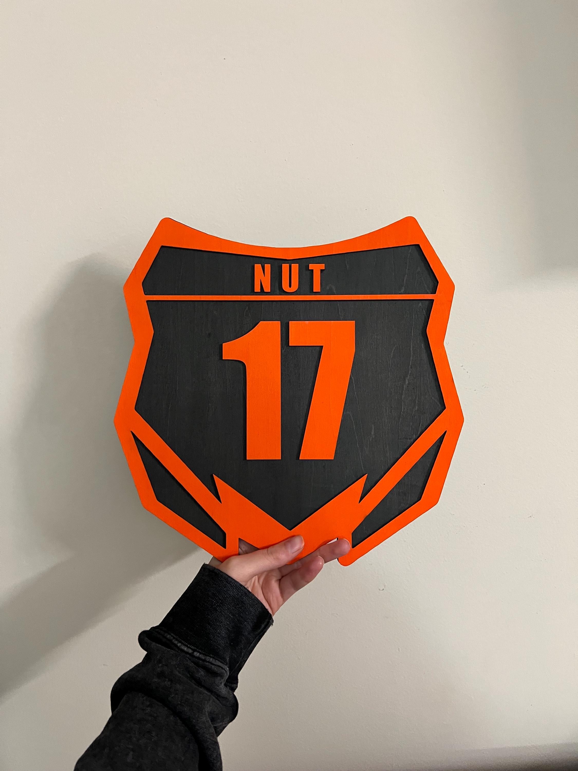 Personalized Motocross Number Plate Sign, Custom Dirt Bike Wall Decor ...